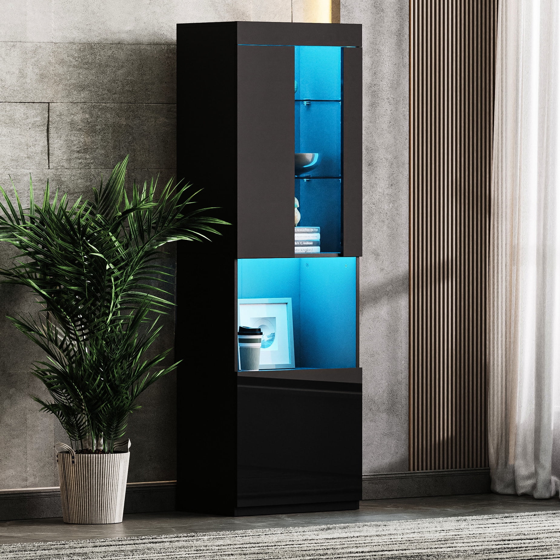 Versatile Display Cabinet with Lights | Use in Different Home Areas ...