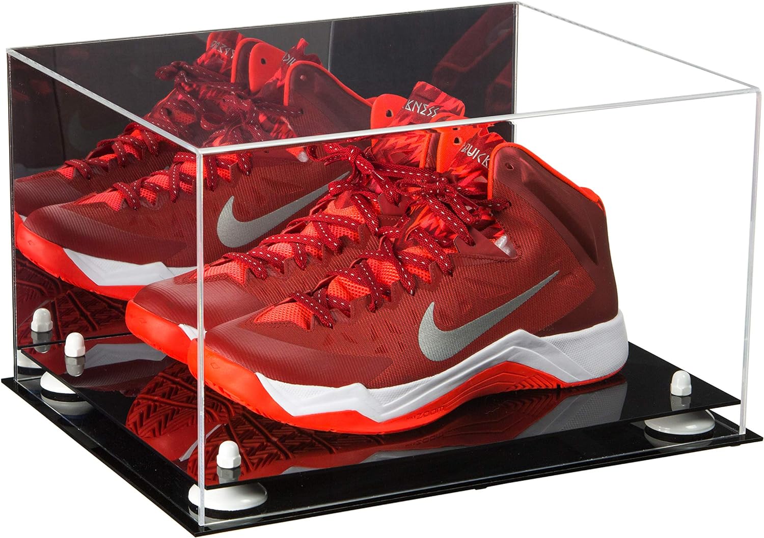 Versatile Display Case - Large Rectangle Box with Mirror and White ...