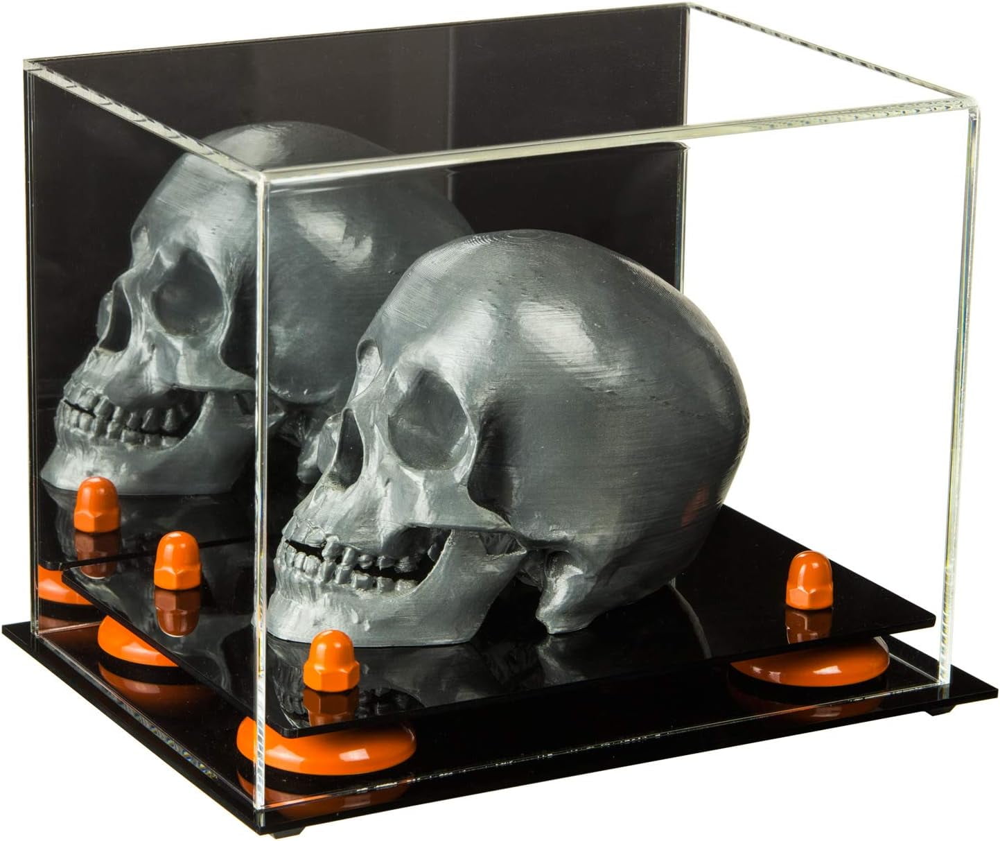 Versatile Display Case - Small Rectangle Box with Mirror and Orange ...