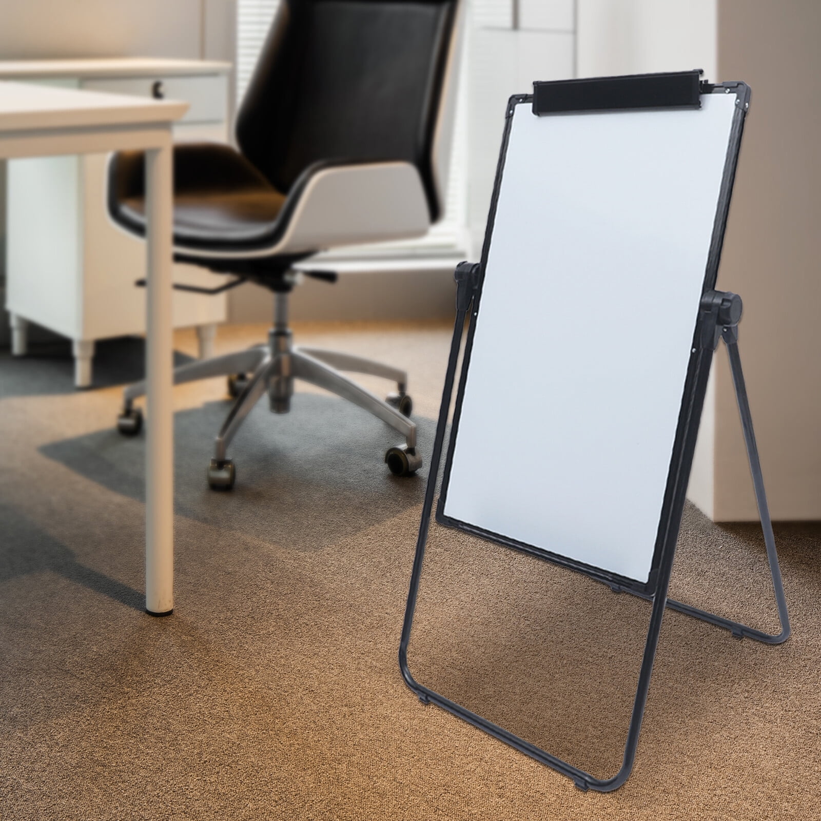 Versatile Double-Sided Whiteboard Easel，Flip Magnetic Whiteboard ...