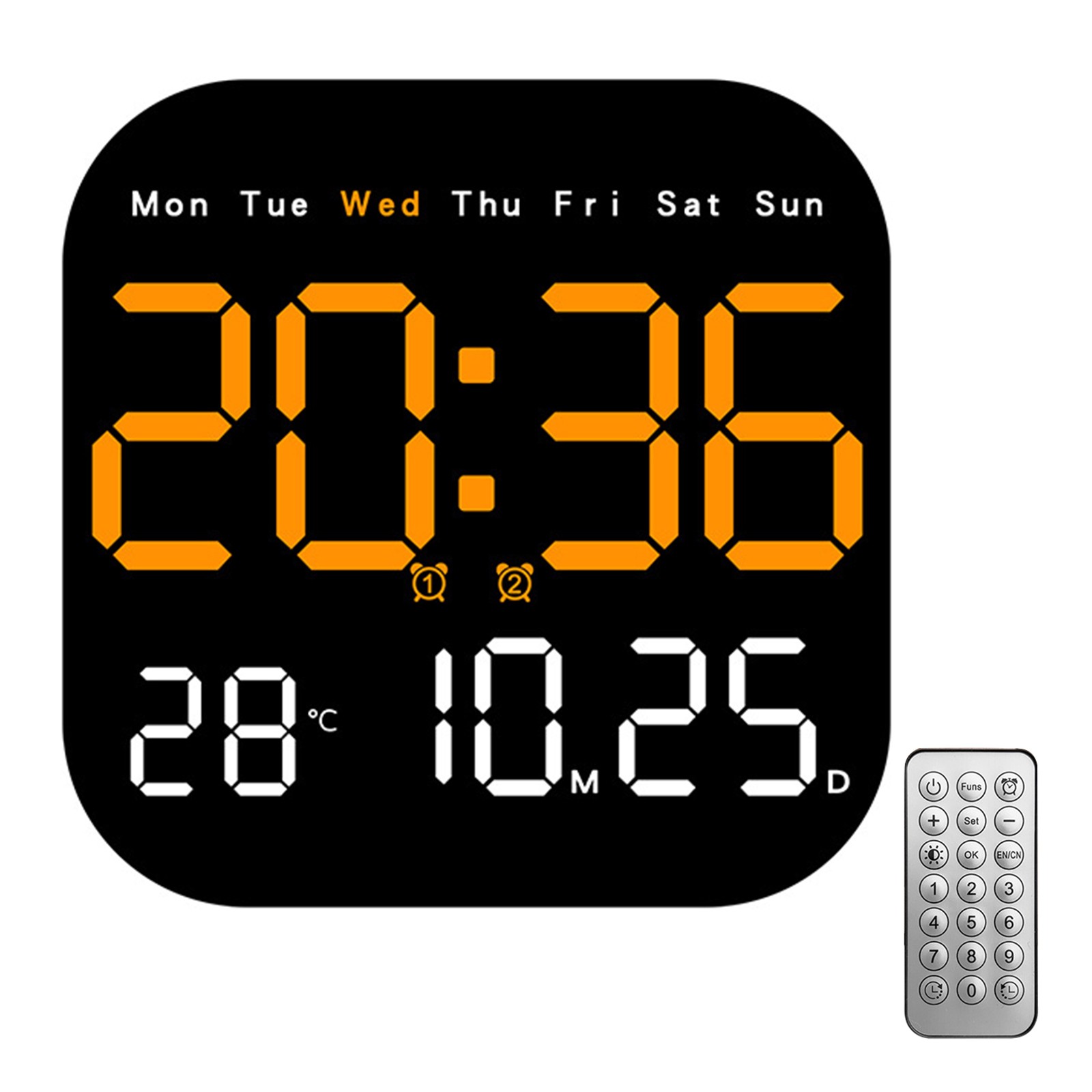 Versatile Electronic Clock with Day and Date Display, Temperature ...