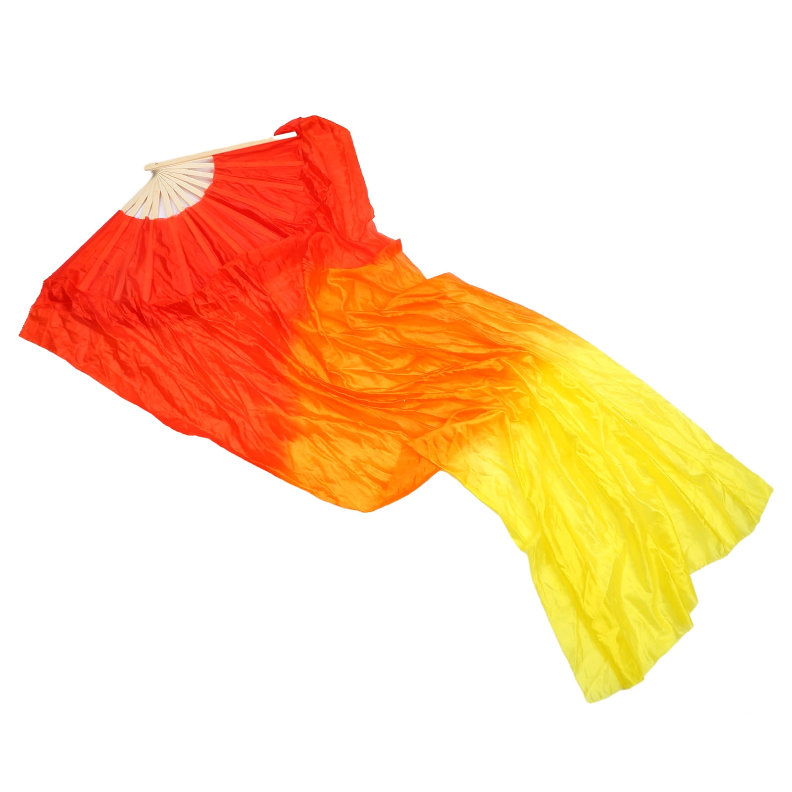 Versatile Faux Silk Belly Dance Fan Veils Long Folding Fans for ...