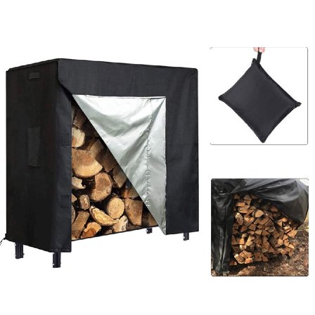 Heavy Duty Canvas Firewood Carrier Tote Bag – Black Timber Log Carrier ...