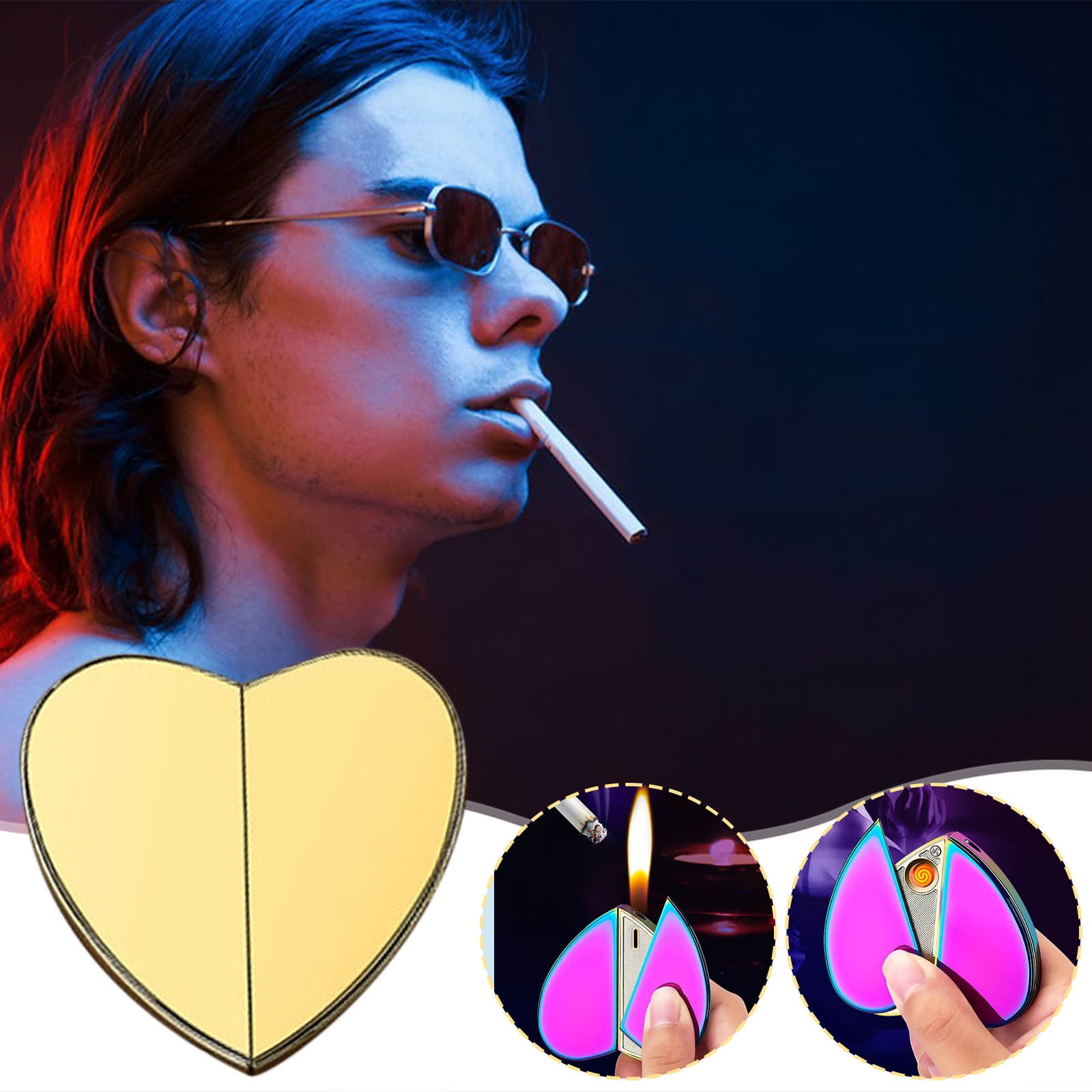 Versatile Folding Lighter for Gas & Electric Use - Compact Portable ...