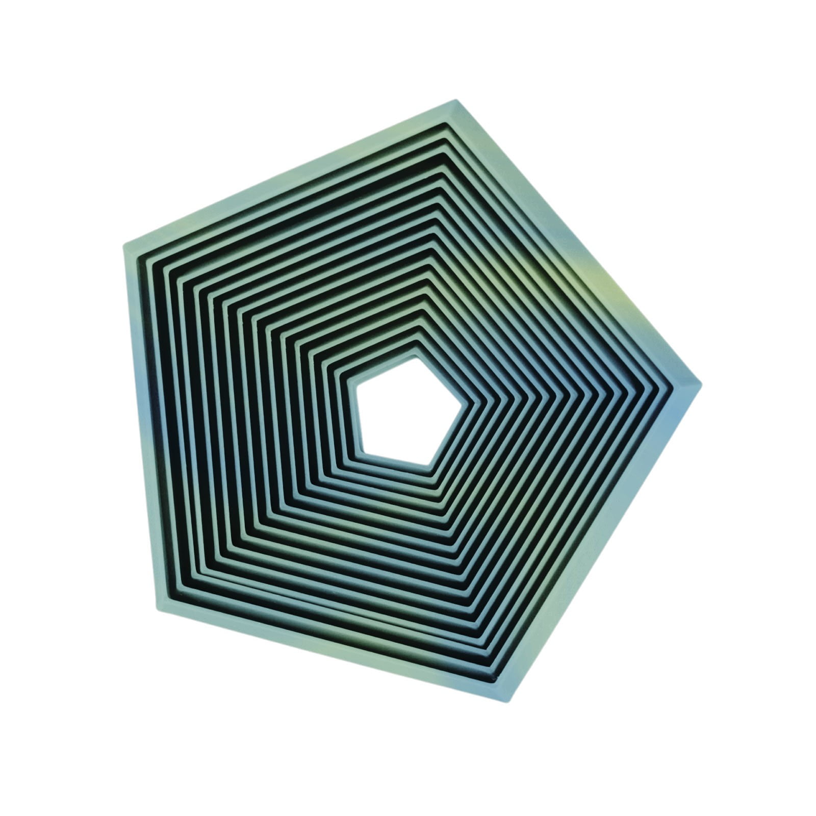 Versatile Geometric Wall Art Decor Set 12-Piece Modern Metal Pentagonal ...