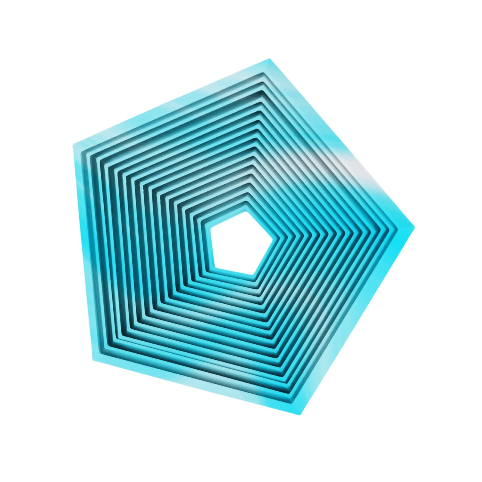 Versatile Geometric Wall Art Decor Set 12-Piece Modern Metal Pentagonal ...