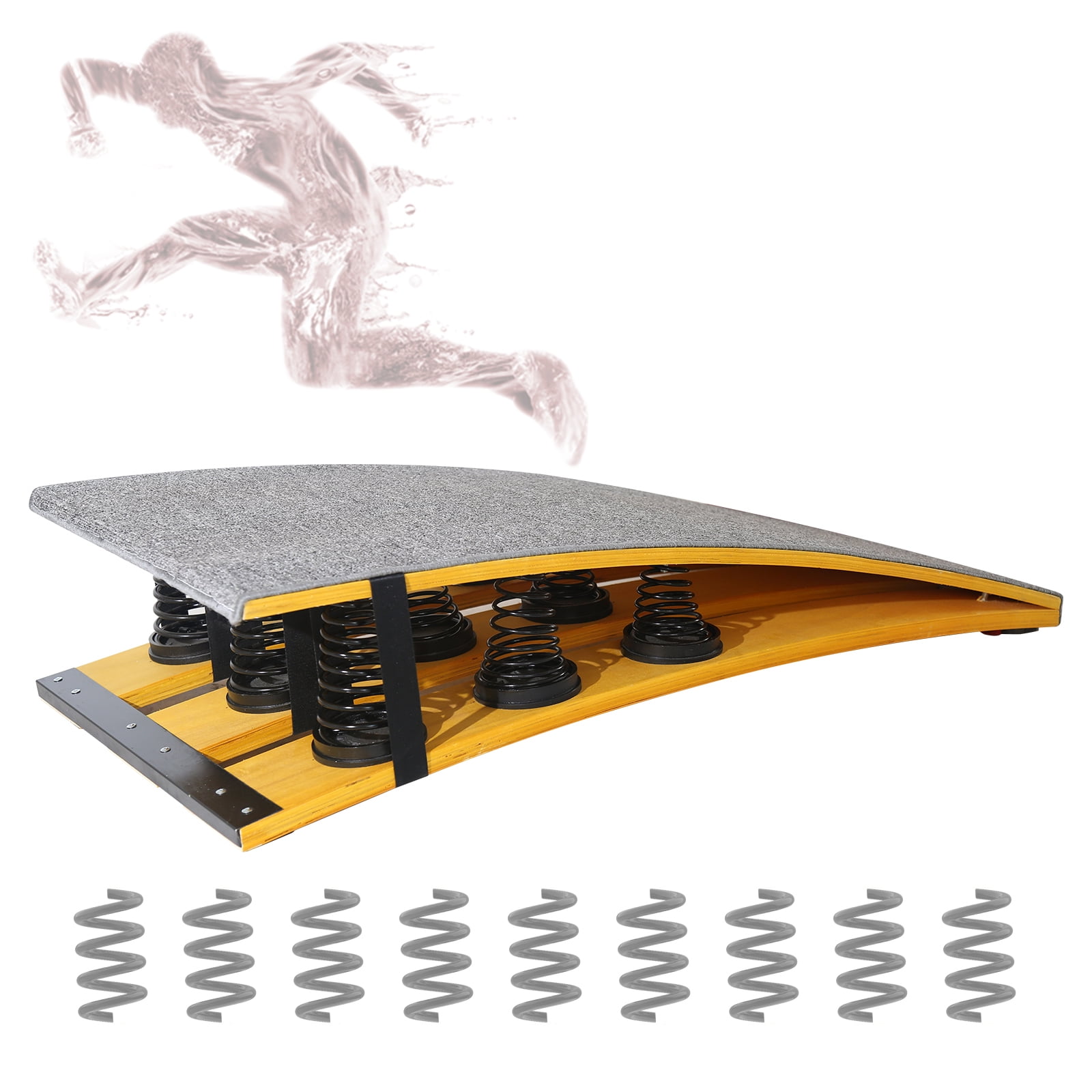 Versatile Gymnastics Springboard with 9 Robust Springs, Non-Slip Felt ...