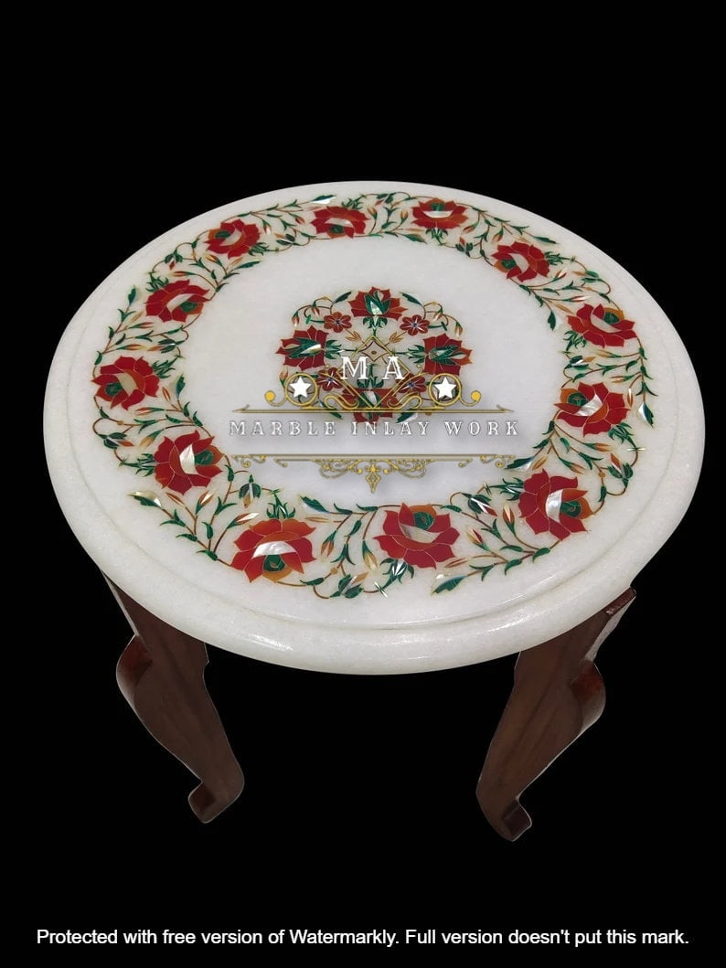 Versatile Home Décor Coffee Table – Wood and Glass Round Table for ...