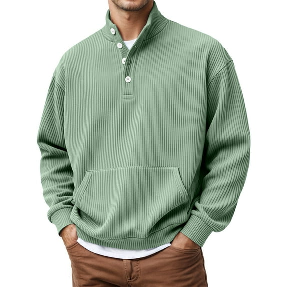 Versatile Hoodless Sweatshirt With High Neck And Digital Print Long ...