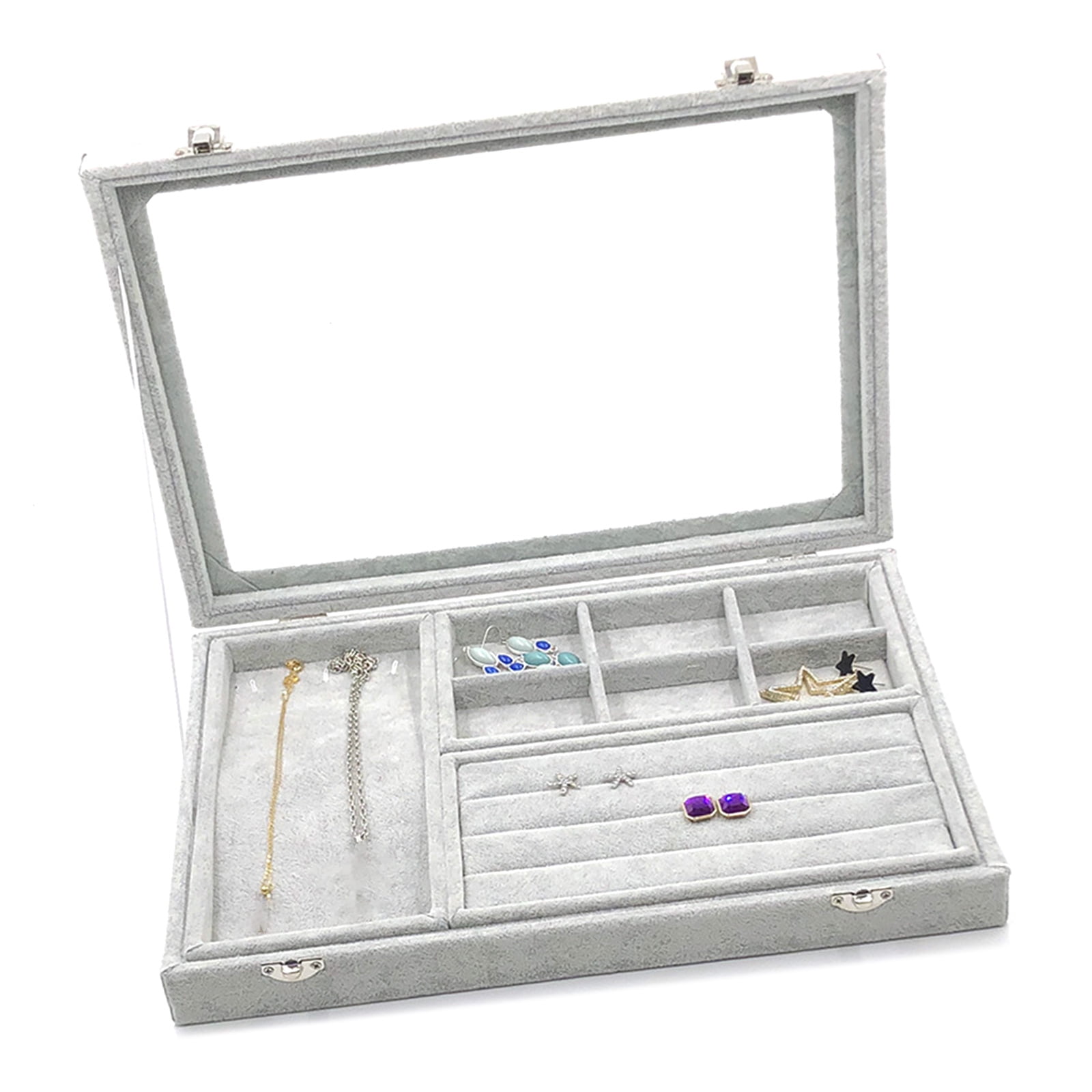 Versatile Jewelry Holder With Lid Comfortable Plush Jewelry Casket Soft ...