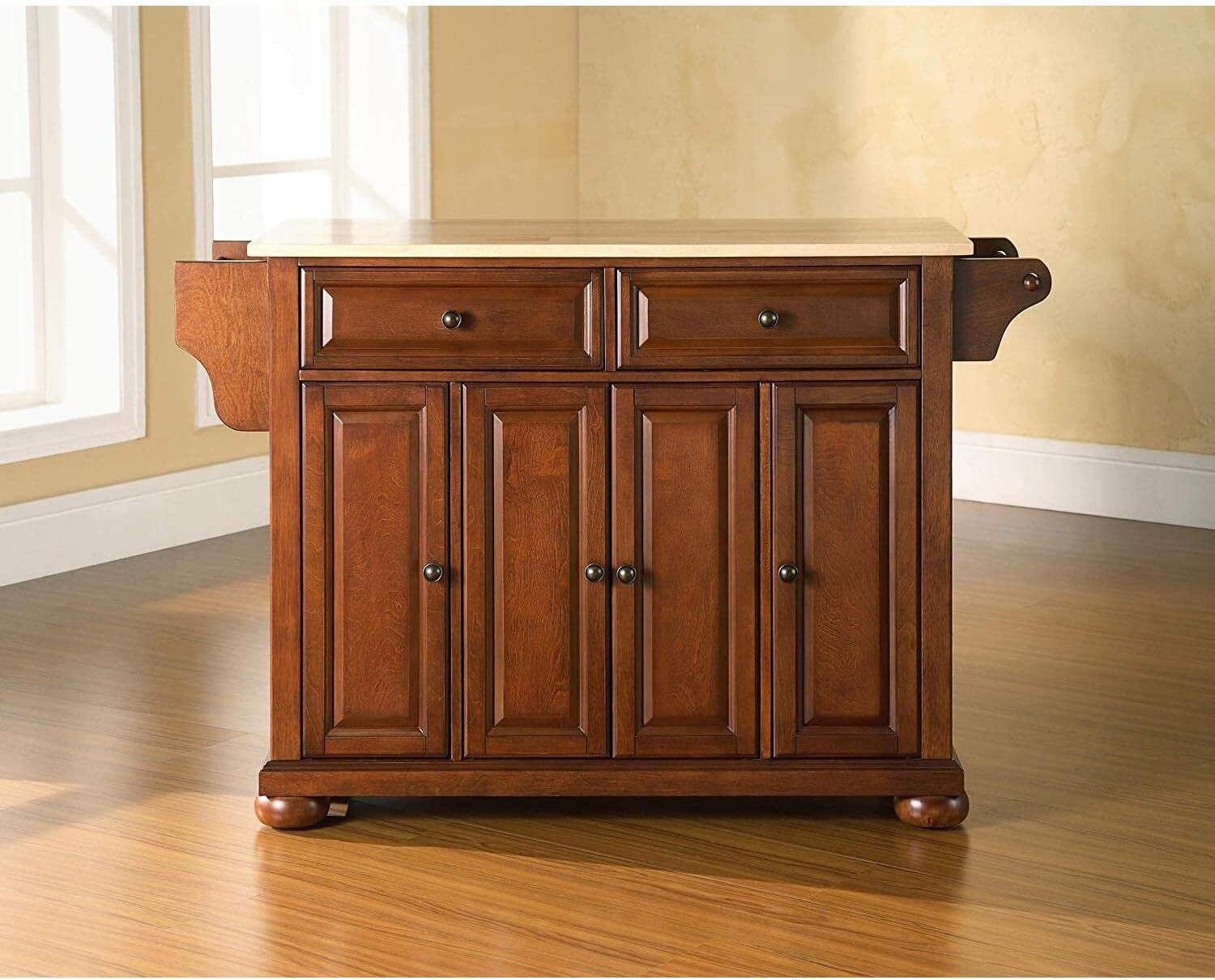 Versatile Kitchen Island with Adjustable Shelves, Spacious Countertop ...