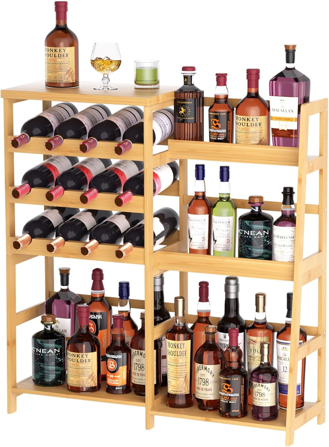Versatile Liquor Stand for Home Bar,Wine Rack Freestanding Floor,Mini ...