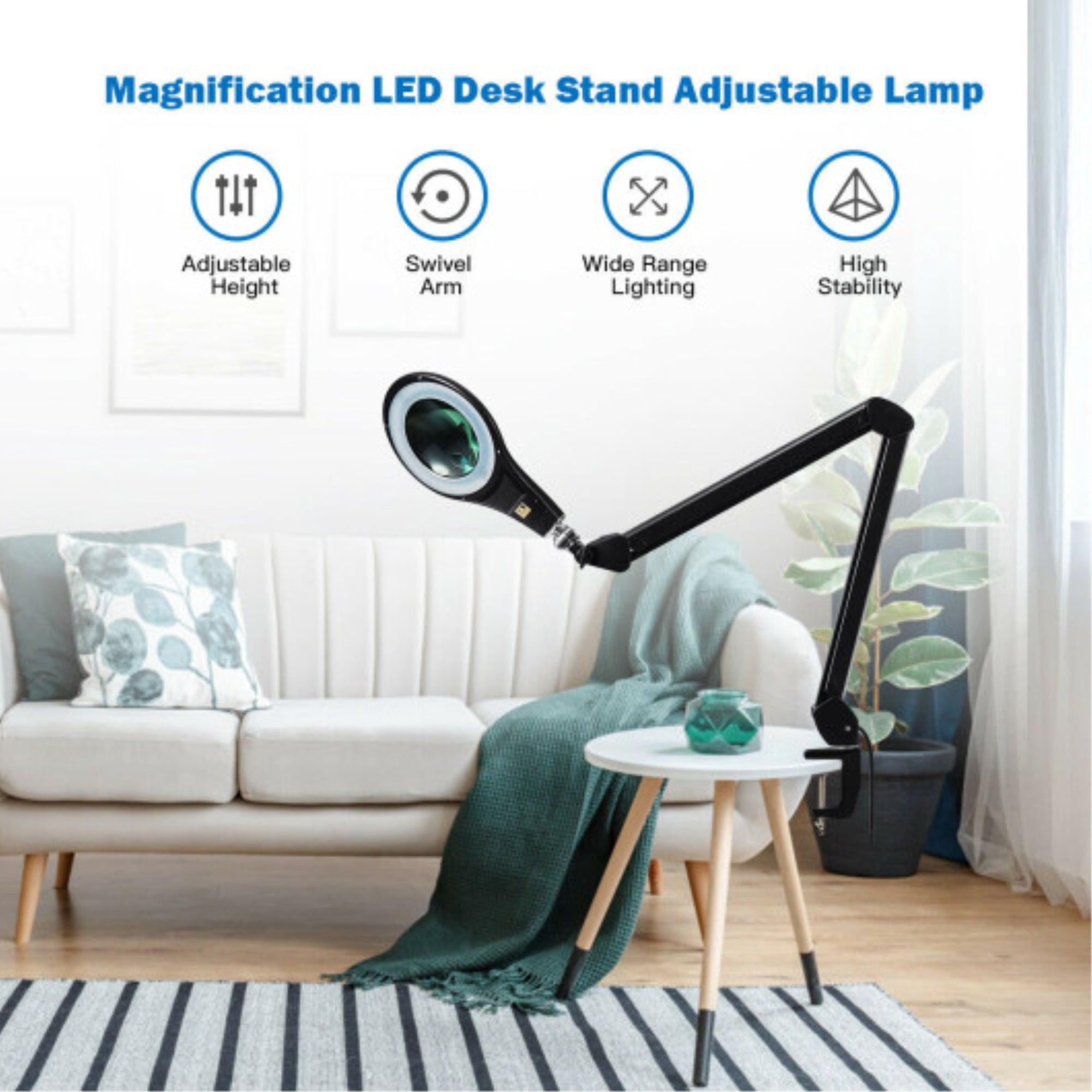 Versatile Magnifying Table Lamp - Clear View, Safe Daily Use ...