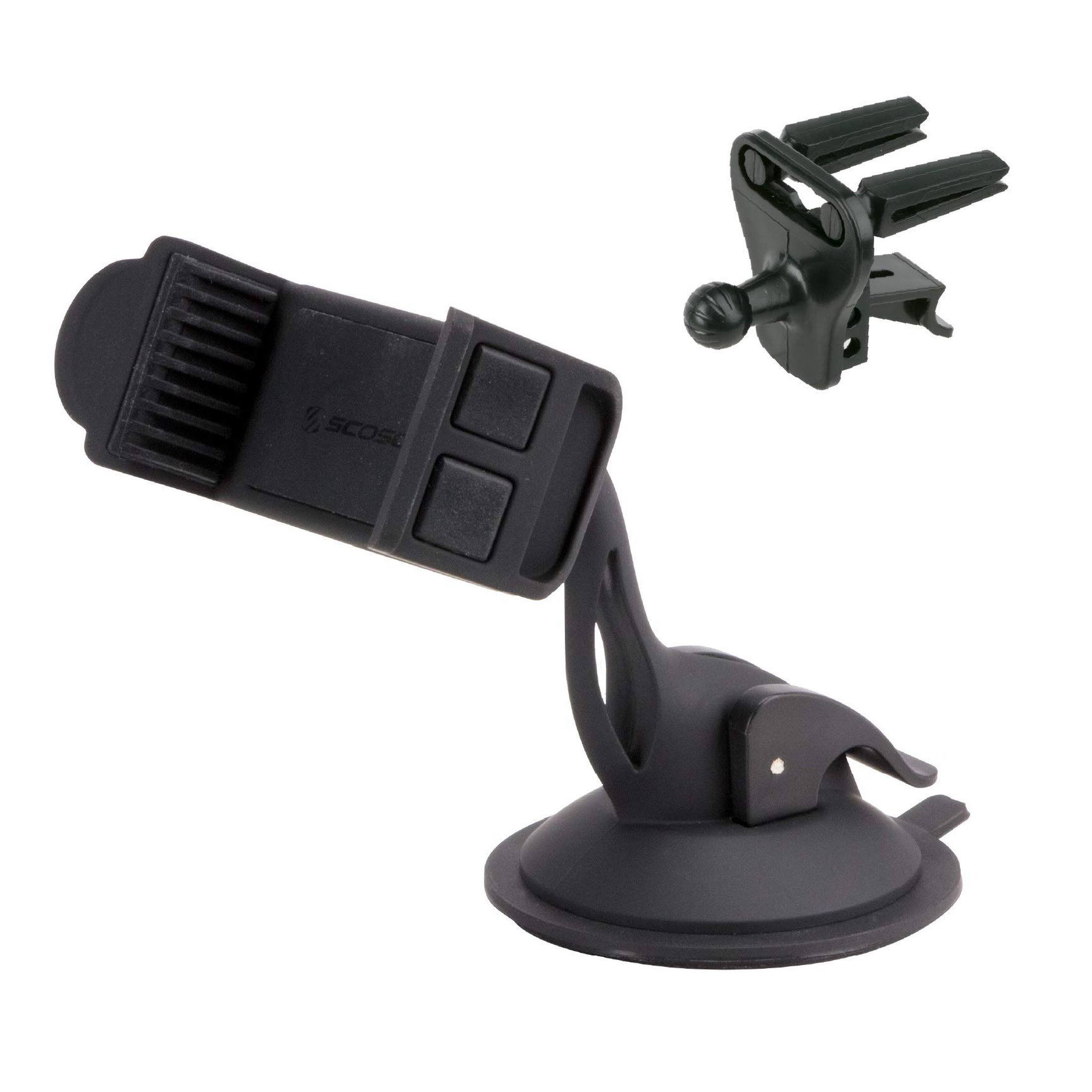 Versatile Mobile Device Mount with StickGrip Base and Vent Clips ...