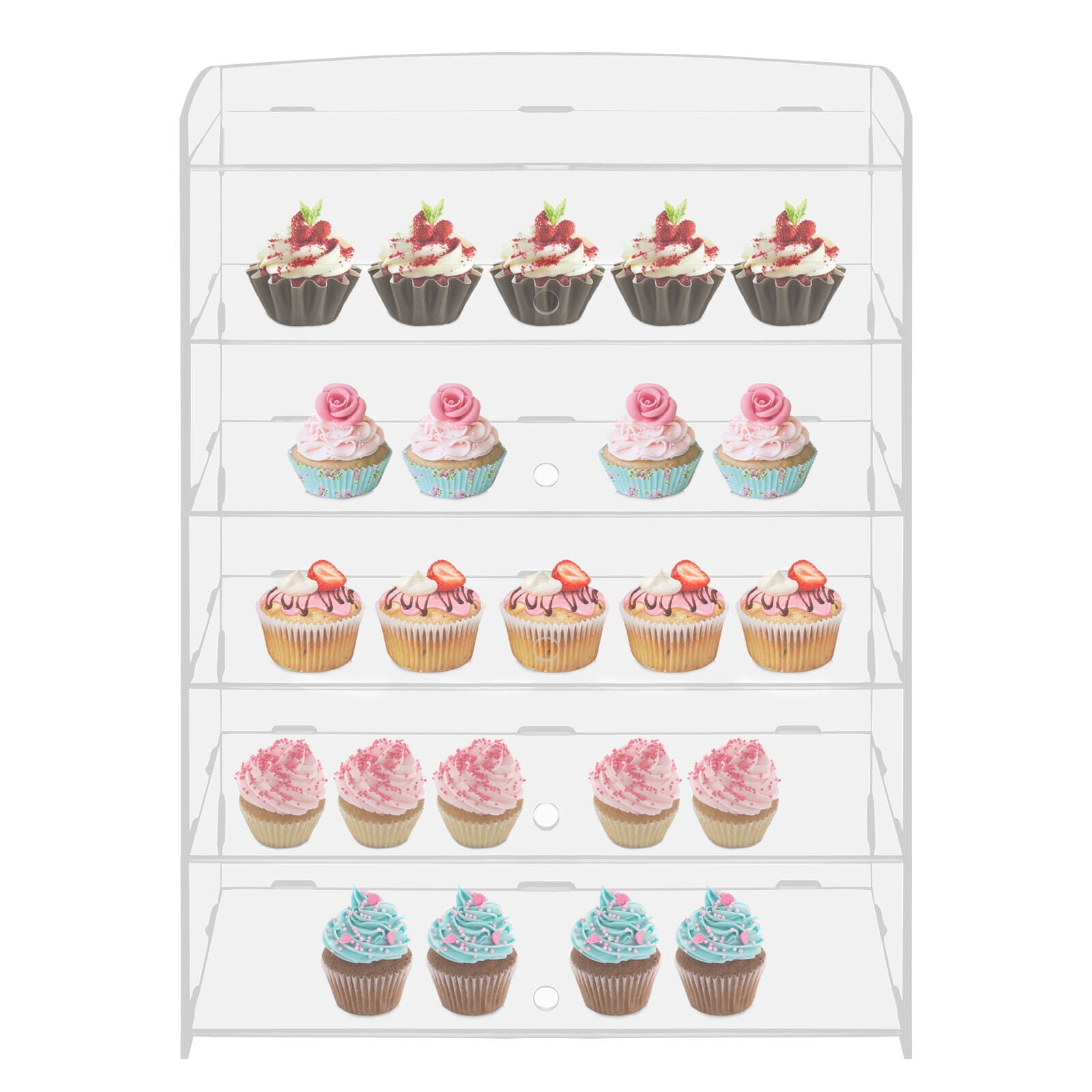 Versatile Modern Dessert Display - Acrylic Case with 5 Tiers (18.78. ...