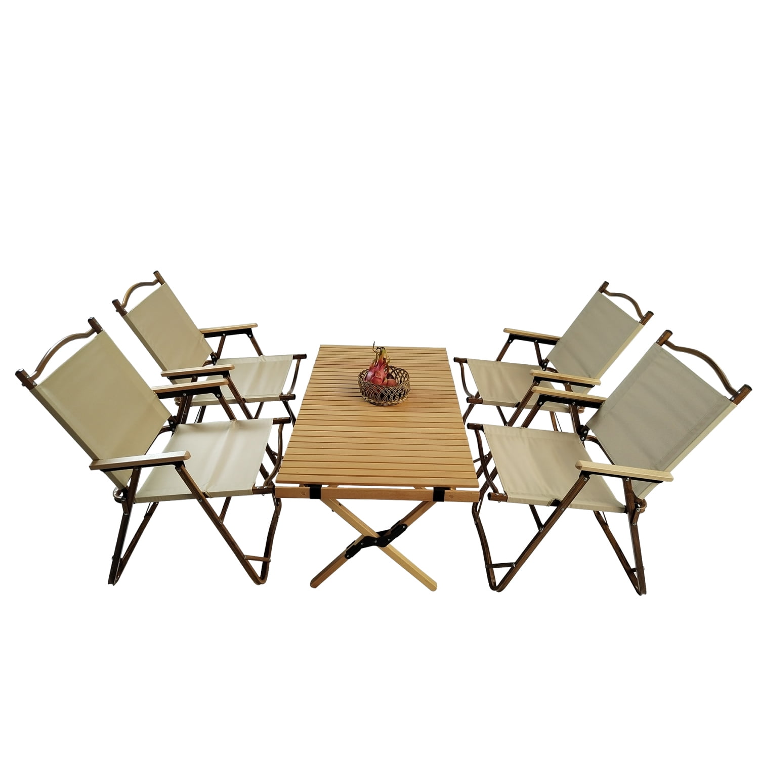 Versatile Multi-Functional Foldable and Portable Dining Set with 1 ...