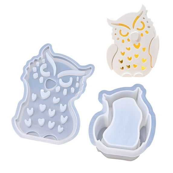 Multi Purpose Owl Silicone Mold Owl Lamp Cover Molds For Crafting ...