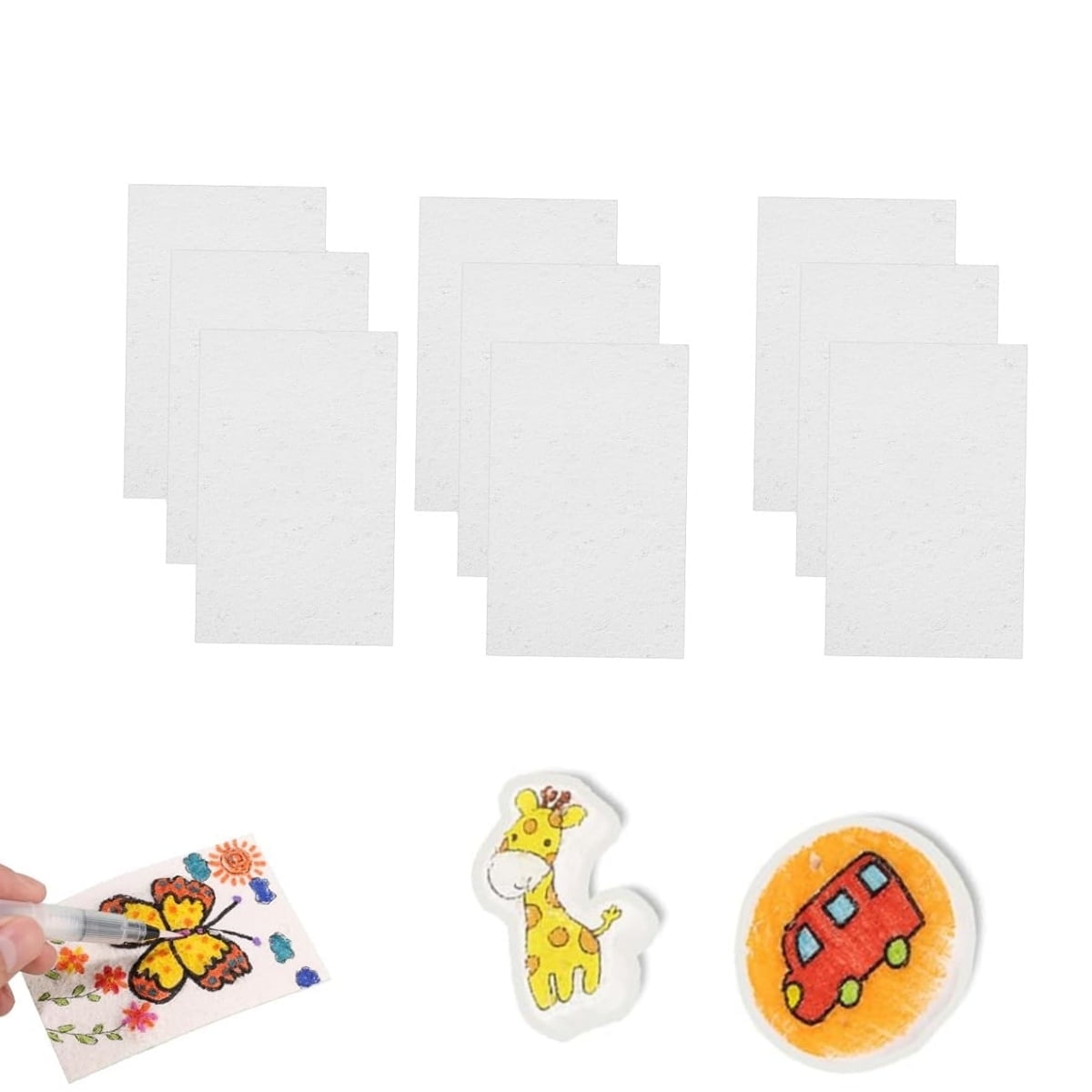 Versatile Painting Paper,12pcs White Instant Foam Painting Paper,DIY 3D ...