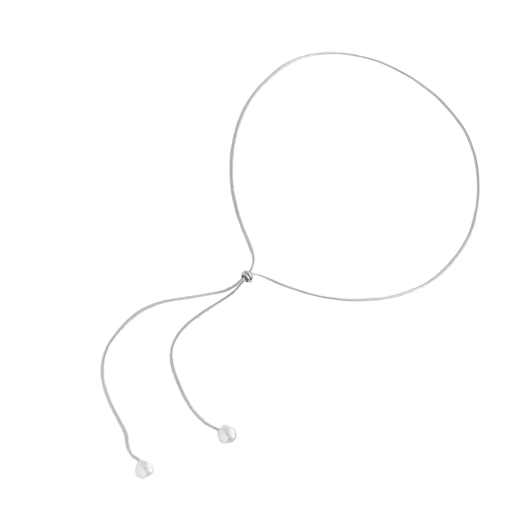 Versatile Pearls Lariat Necklace Pullable Neckchain Accessory for Party ...