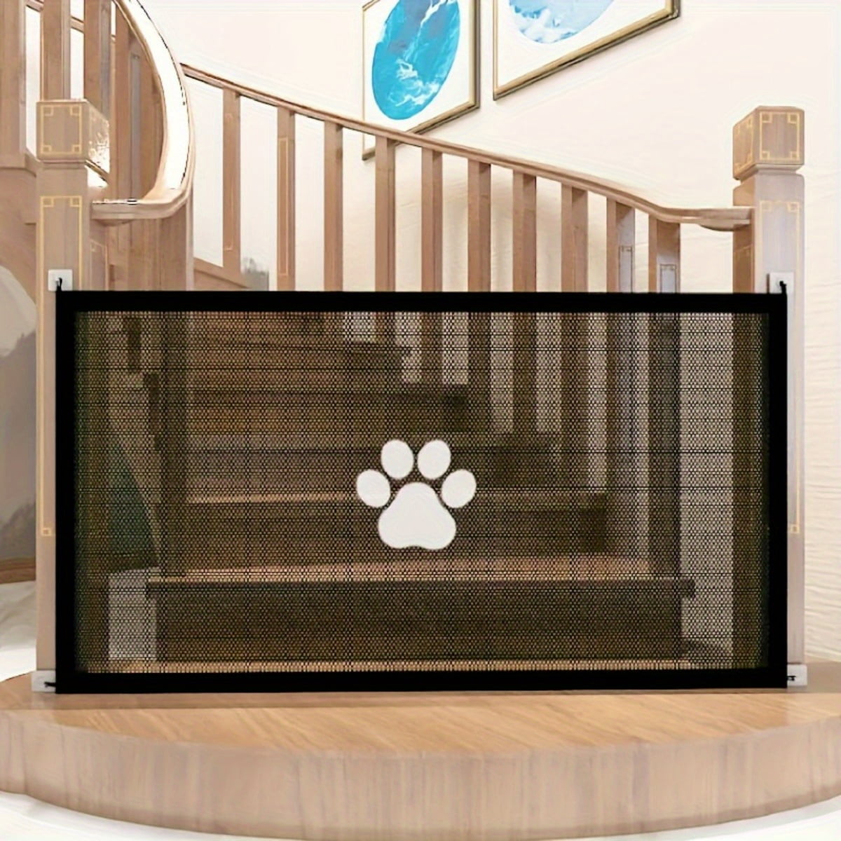 Versatile Pet Safety Gate - Expandable Mesh Pet Gate Portable ...