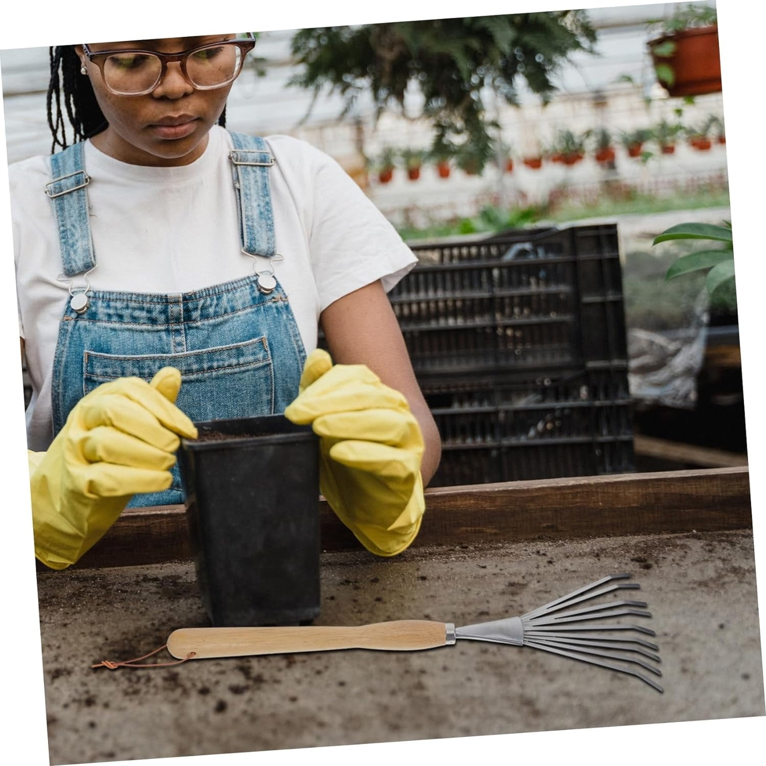 Versatile Portable and Durable Nine-Tooth Rake - Reliable Garden ...