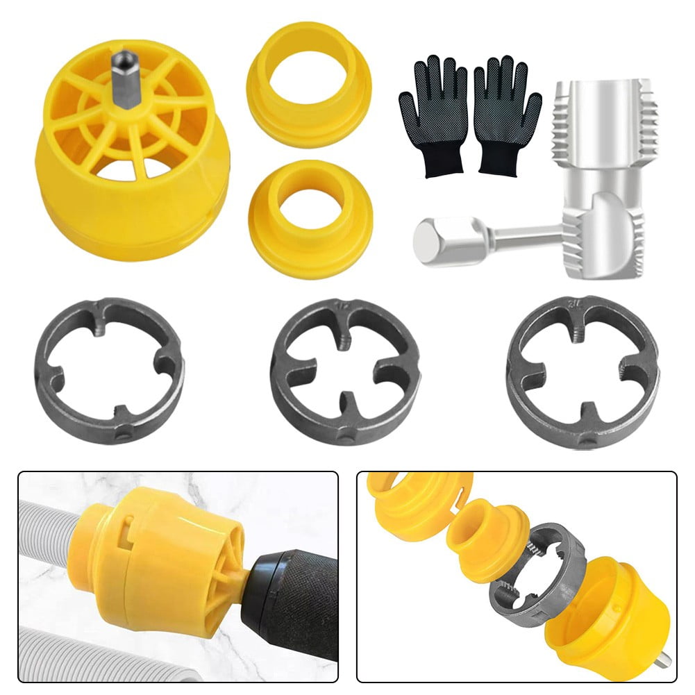 Versatile Pvc Pipe Threader Kit: 4-Point & 6-Point Compatible Tool for ...