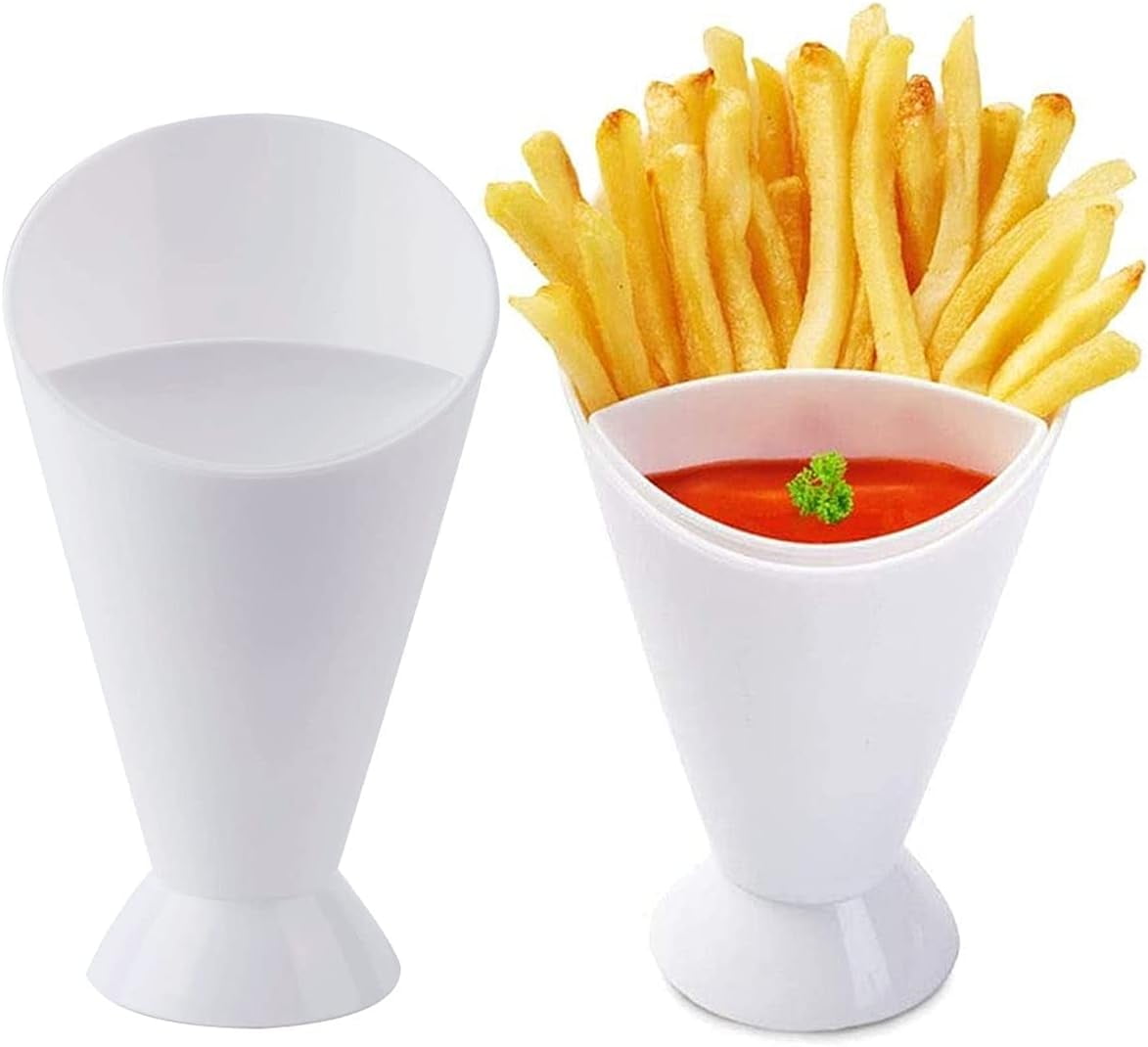 Versatile Salad Cup, Reusable French Fries Container With Built-In ...