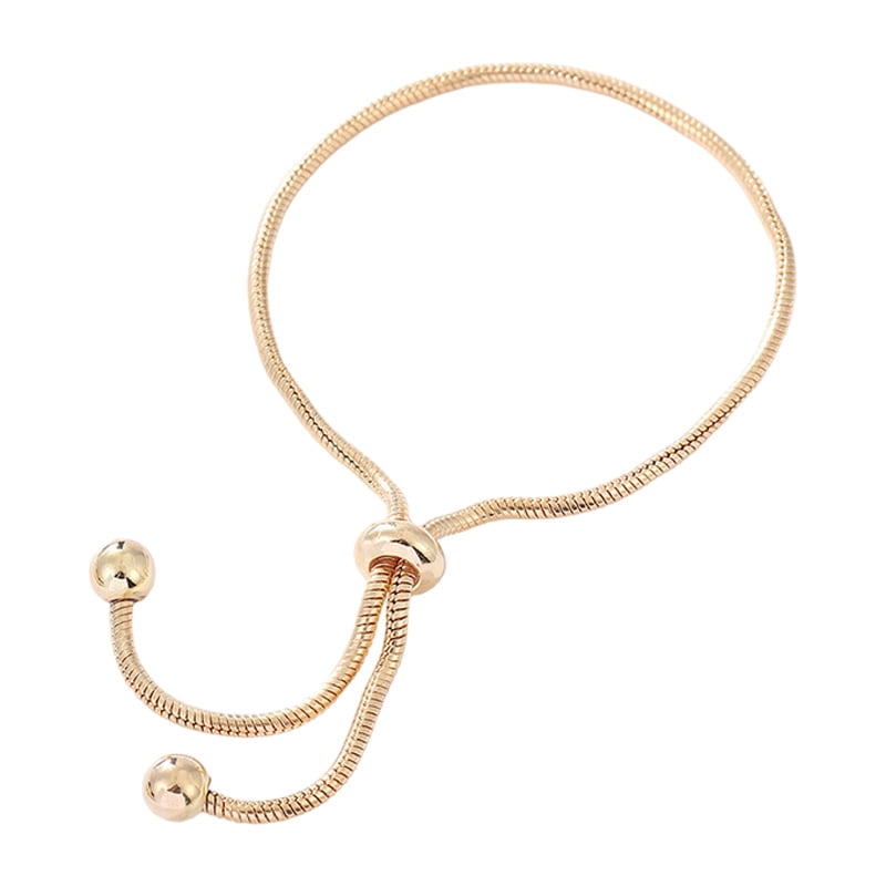 Versatile Sliding Closure Copper Snake Bone Chain Lightweight Beaded ...