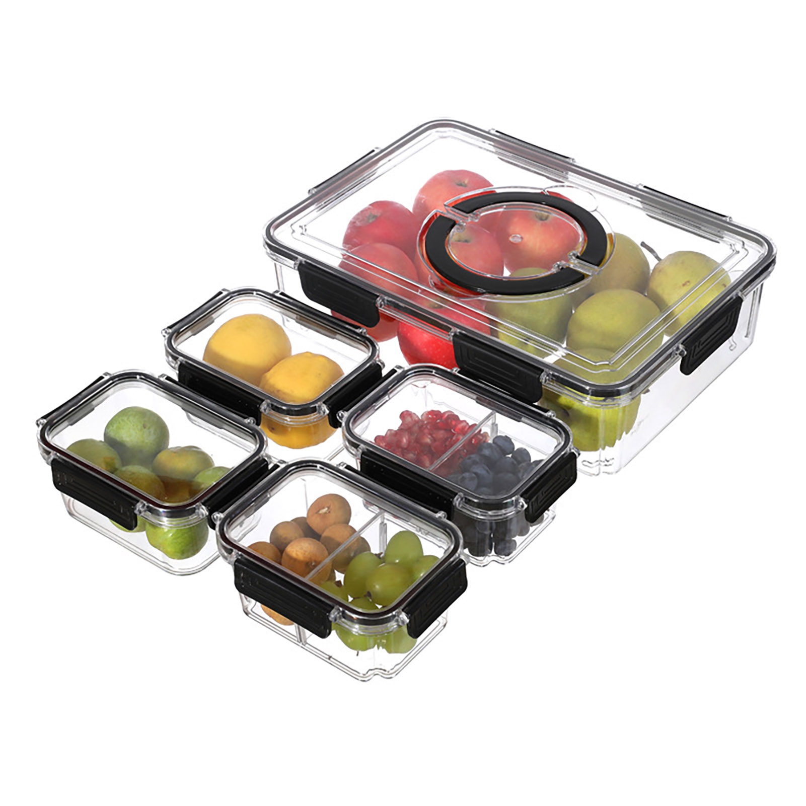 Versatile Snack Container Secure Buckle Closures, Excellent Sealing ...