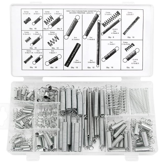 Versatile Spring Assortment Set, Galvanized Steel Compression ...