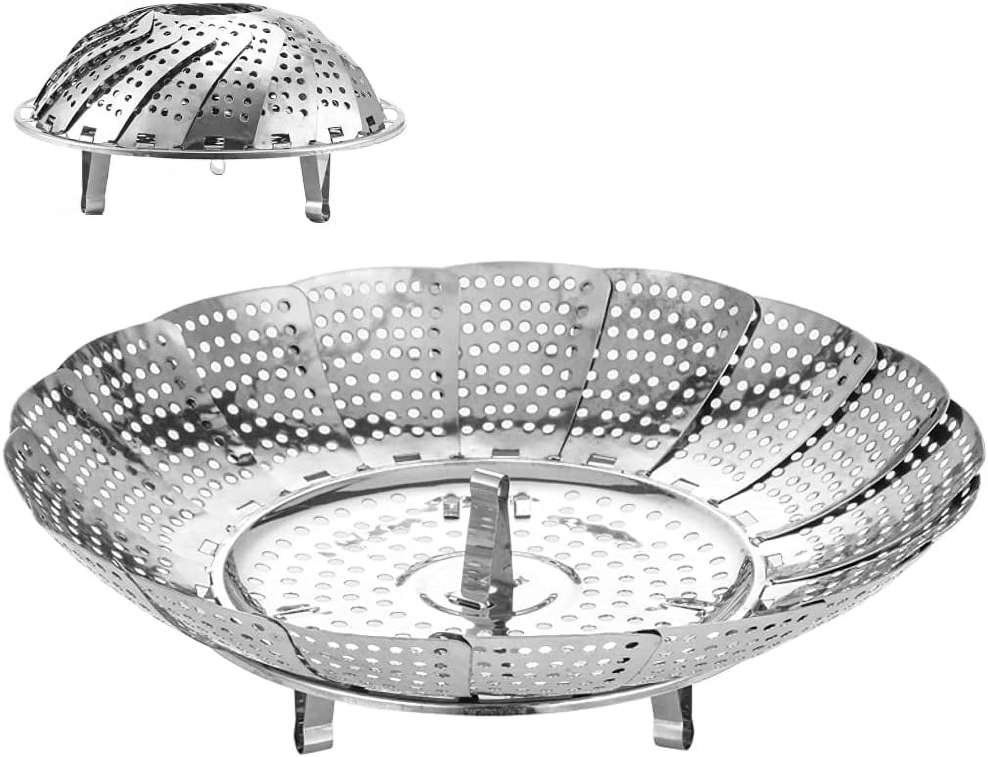 Versatile Stainless Steel Basket, Folding Steamer, Expandable Kitchen ...