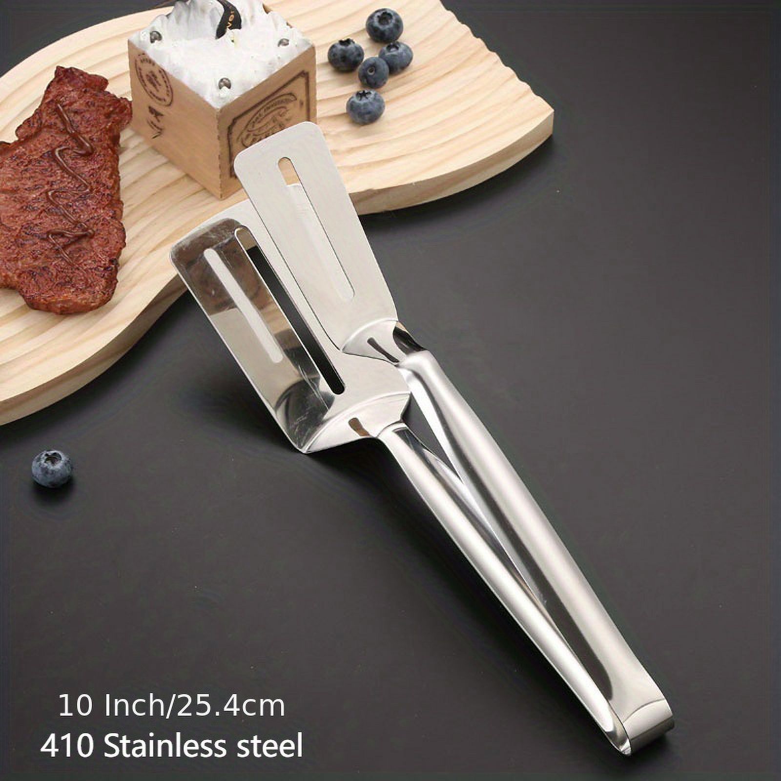 Versatile Stainless Steel Food Tongs - Perfect for Grilling, Frying ...