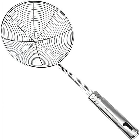 HL Kitchen 6 Inch Stainless Steel Skimmer Spoon/Ladle, Food Grade Mesh Utensil for Cooking ...