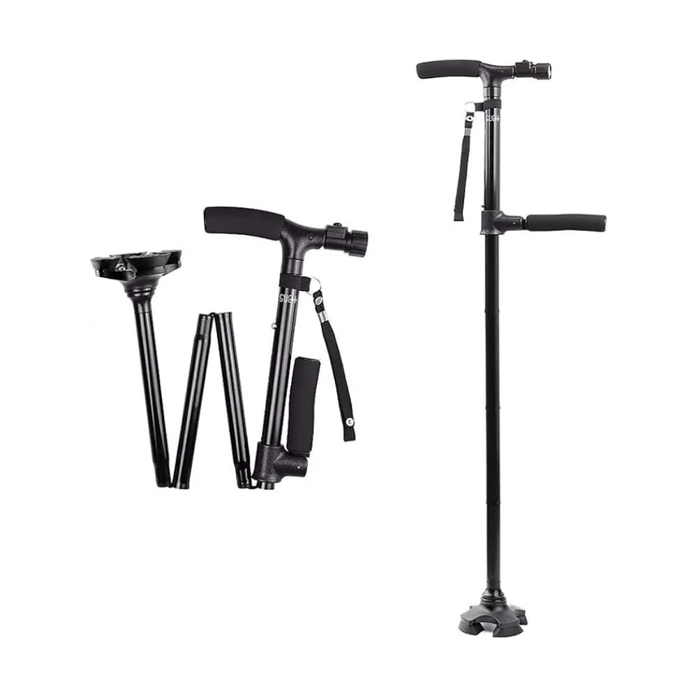 Versatile Support: Self-Standing Folding Walking Cane, Collapsible And ...