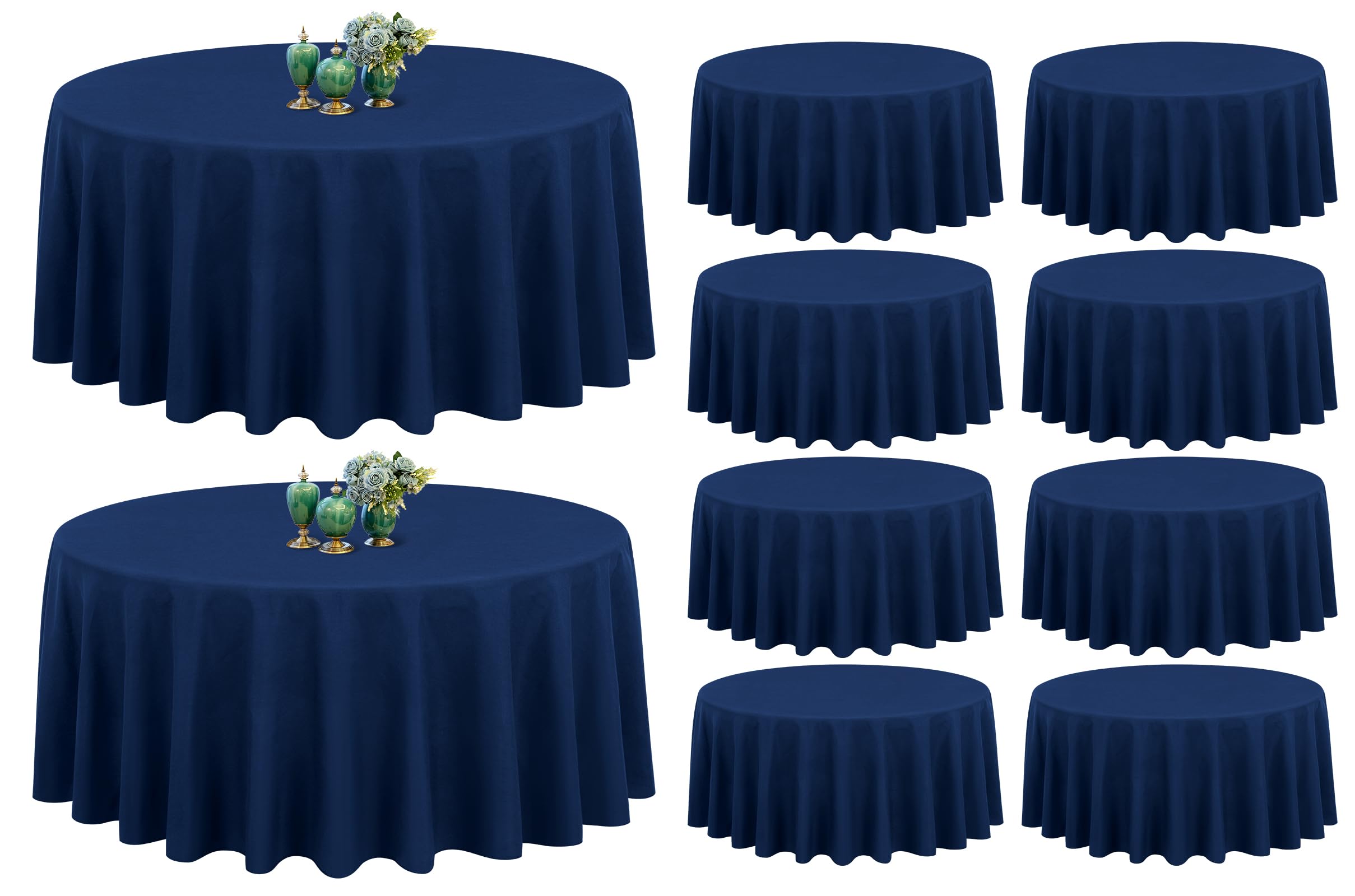 Versatile Table Decor-10-Piece Tablecloth Set in Various Colors and ...