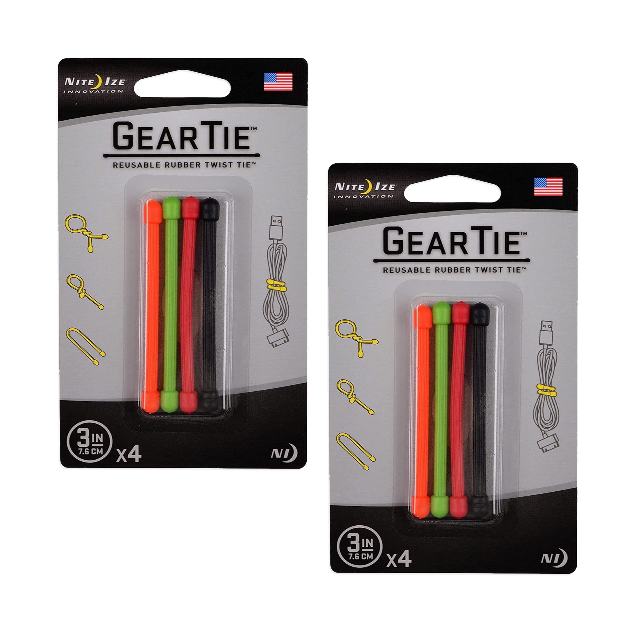 Versatile Twist Ties - 3-Inch Reusable Gear Set - Walmart.com