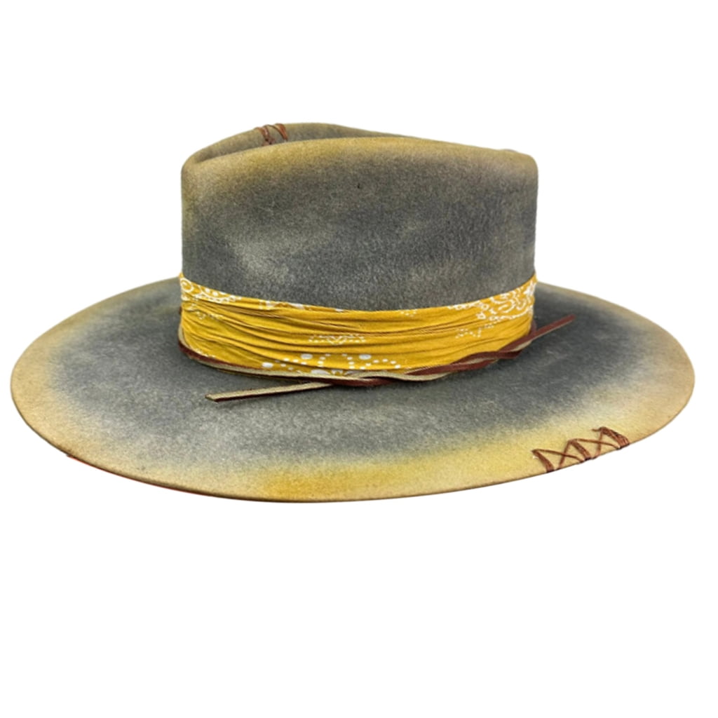 Versatile Unique Wool Felt Hat with Distressed Hats Wide Brim for Men ...