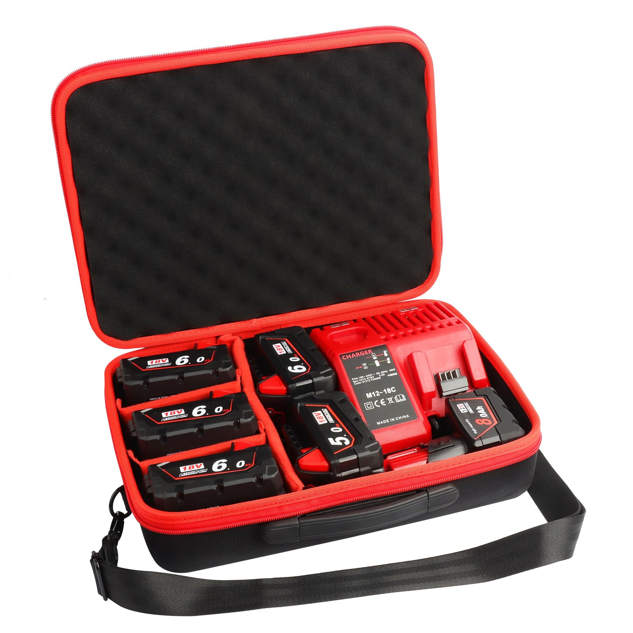 Versatile Waterproof Battery Storage Case for Milwaukee M12 M18 Tools ...