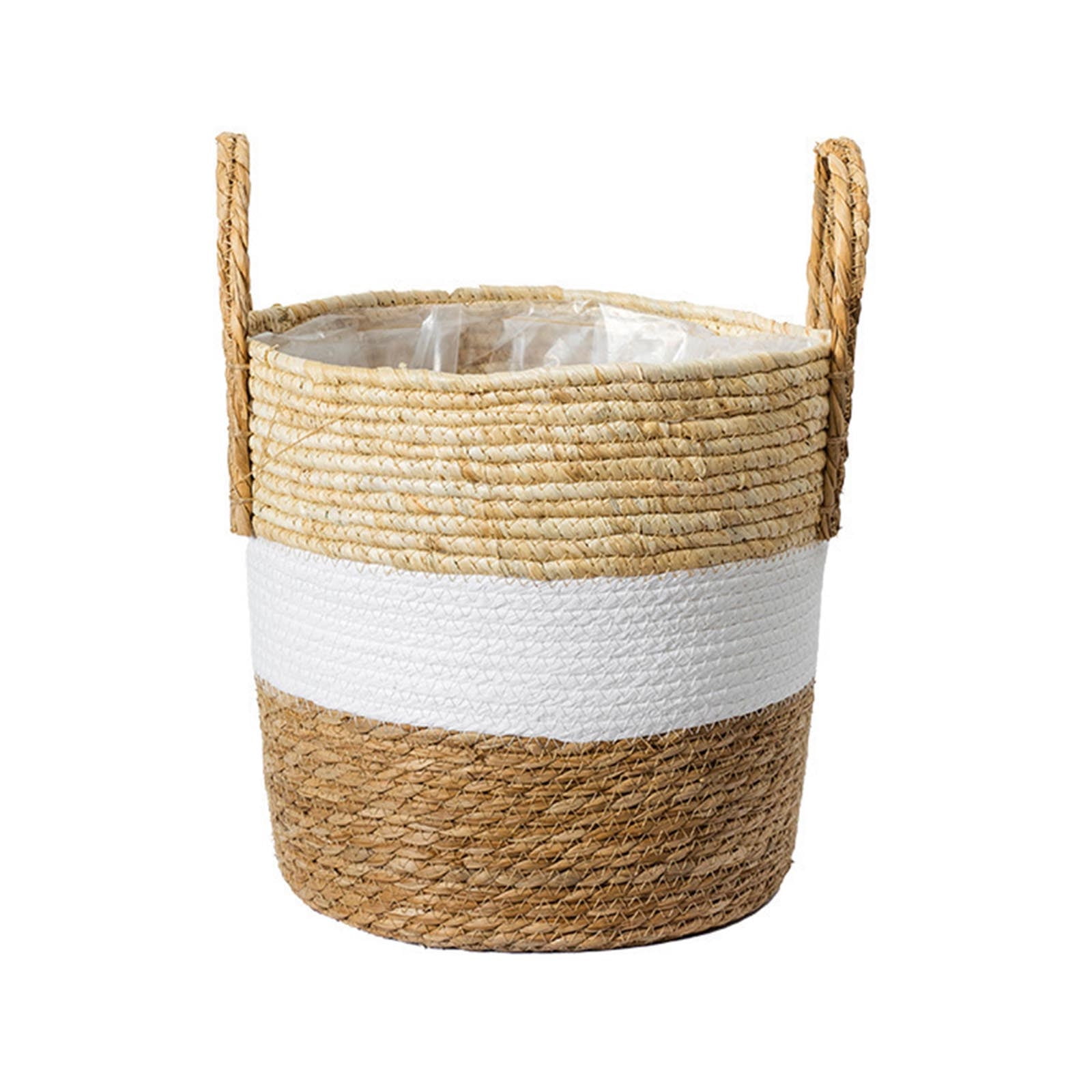 Versatile Woven Rattan Flower Basket Planter for Indoor/Outdoor Use ...