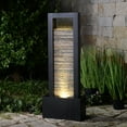 Hi-Line Gift Ltd 79532-M-BK Versatile Zen Metal Fountain with Stone ...