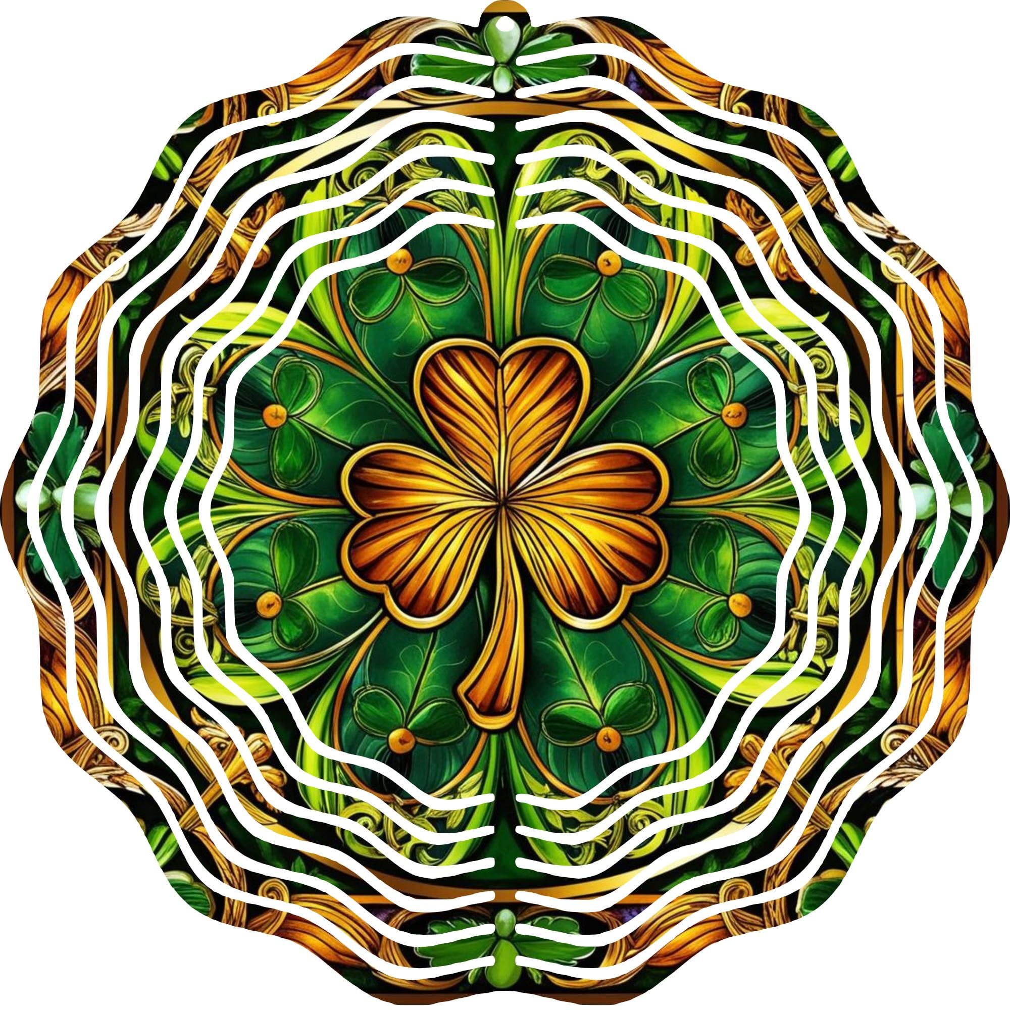 Versatility 3D Metal Green Shamrock Wind Spinner St Patty's Day ...