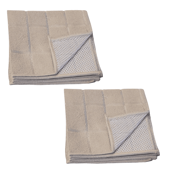 Versatility Dish Rags Beige Microfiber Mesh Scrubber Dishcloths, 4 ...