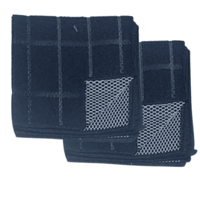 Versatility Dish Rags, Black Microfiber Mesh Scrubber Cloth, 4 Piece ...