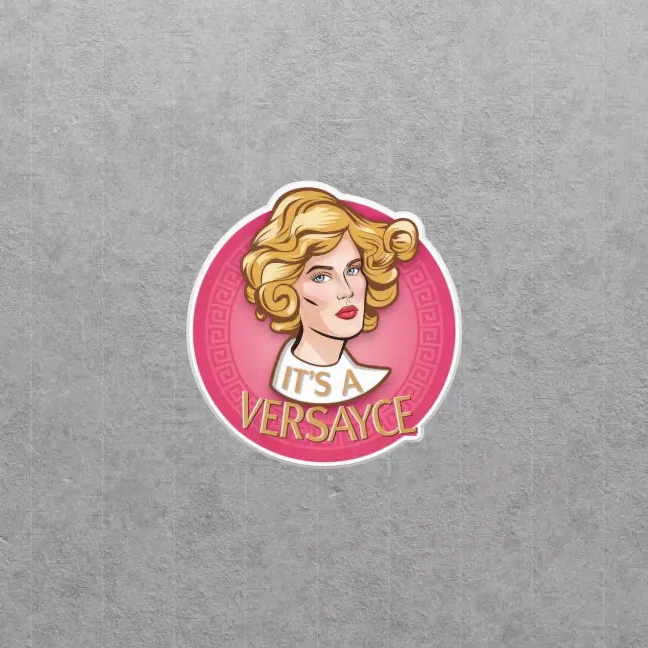 It'S A Versayce Fashion Sticker - Vintage Blonde Woman Portrait ...