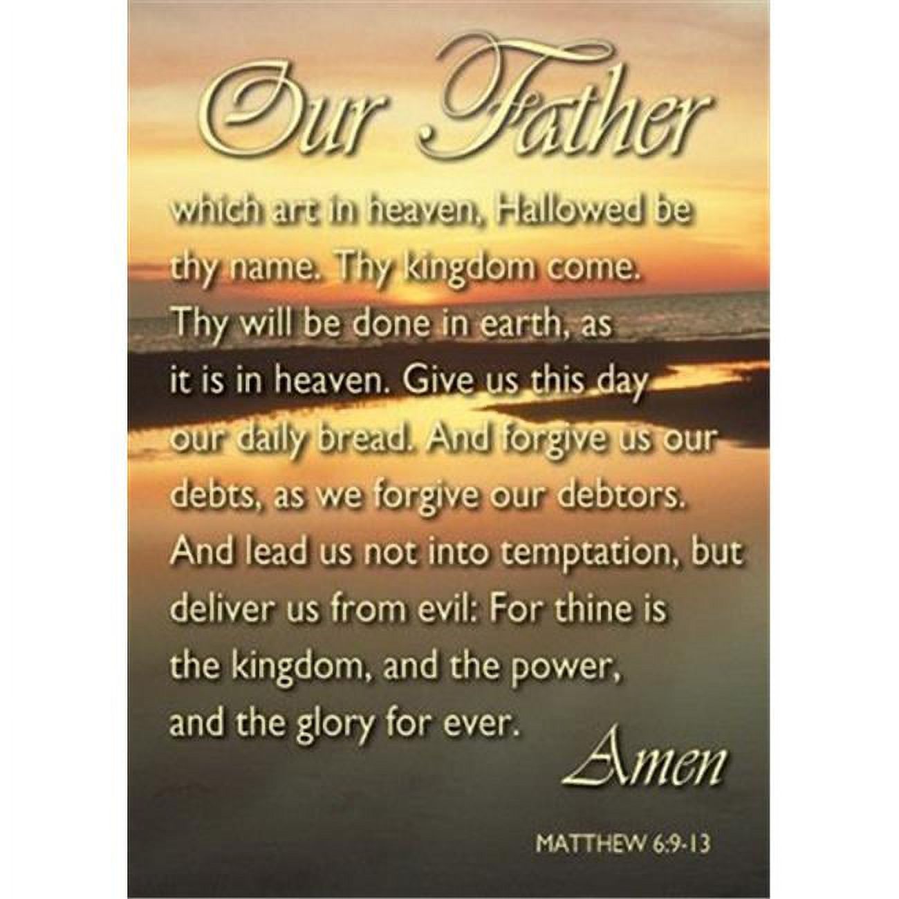 CB Gift 2.5 x 3.5 in. Our Father Verse Card - Walmart.com