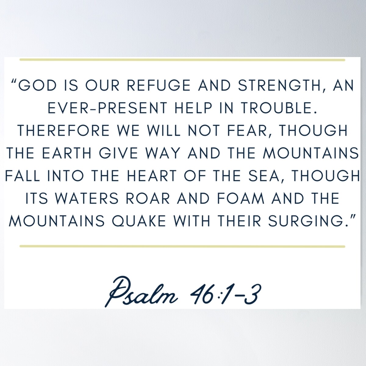 Verse Psalm 46 1 3 Poster Wall Art Modern Wall Decor For Living Room Verse Psalm 46 1 3 Poster Wall Art Modern Wall Decor For Living Room