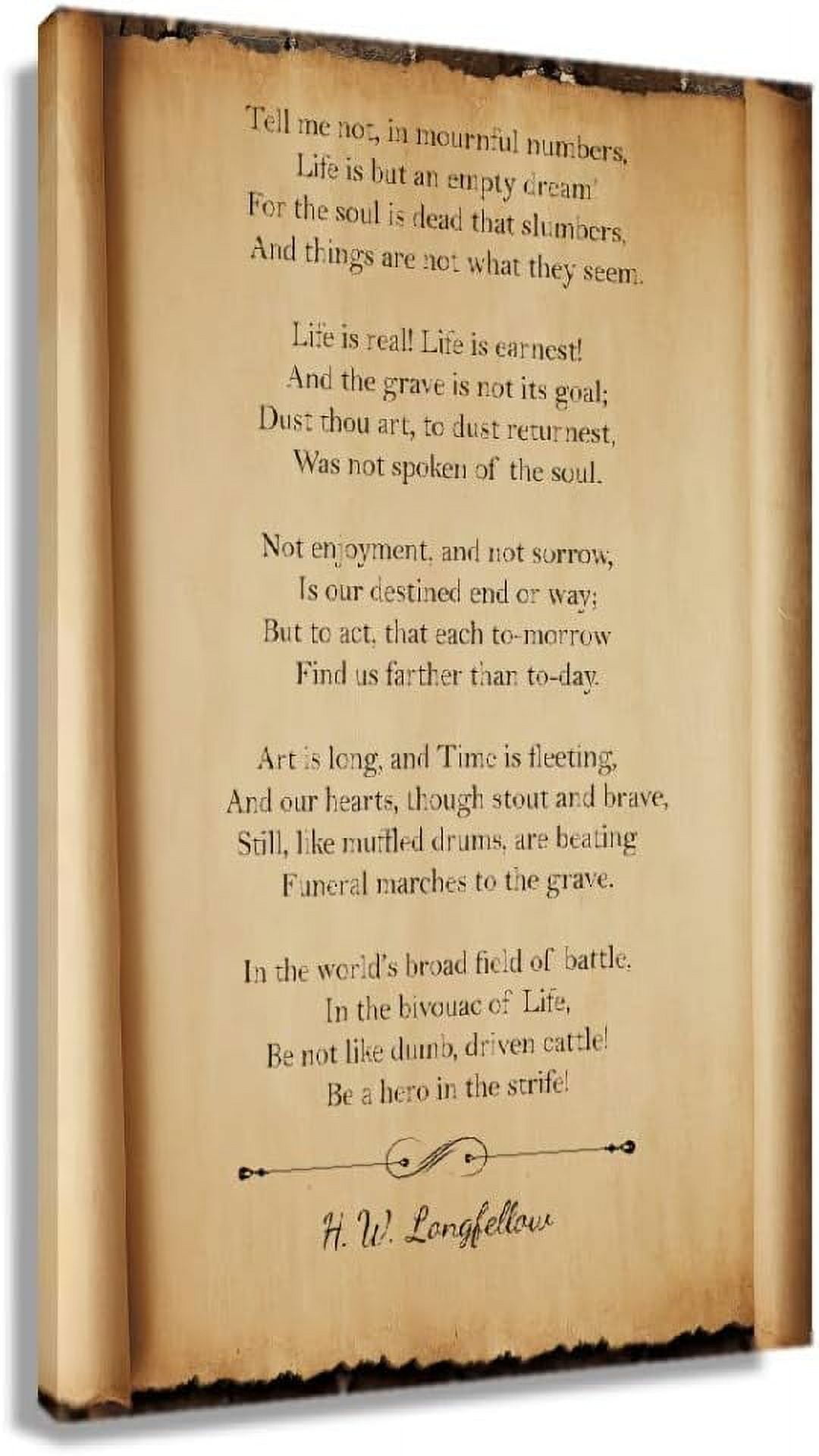 Verse Wall Art Poem Framed Wall Decor Canvas Modern Vintage Psalm Of ...