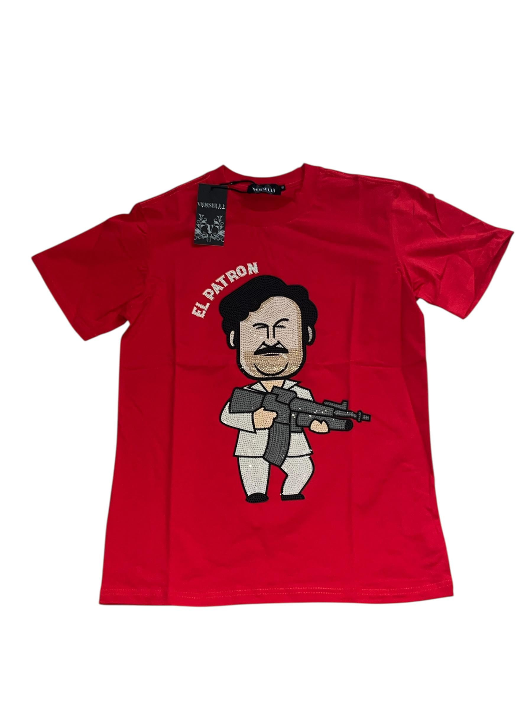 Verselli "El Patron" Graphic T-Shirt – Men's Cotton Tee with Cartoon ...