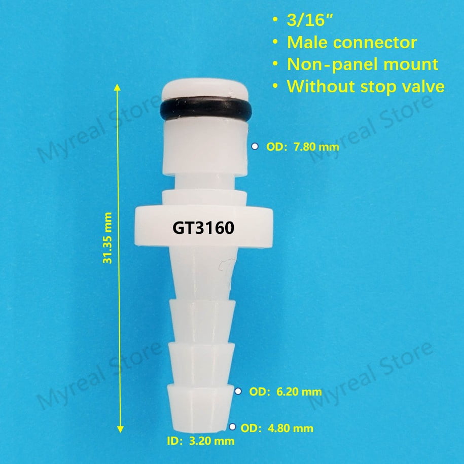 Verser45367-Quick Disconnect Plastic Hose Connector, Inline Male ...