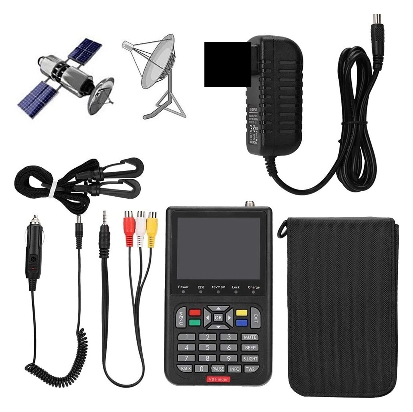 Version V8 Finder 2 Finder2 Meter Satellite Signal SatFinder DVB-S2X/S2 ...